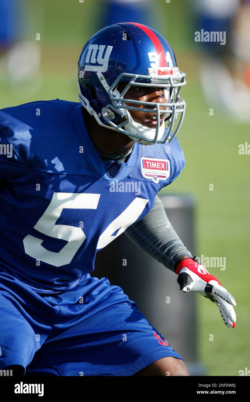New York Giants linebacker Jonathan Goff during NFL football training ...