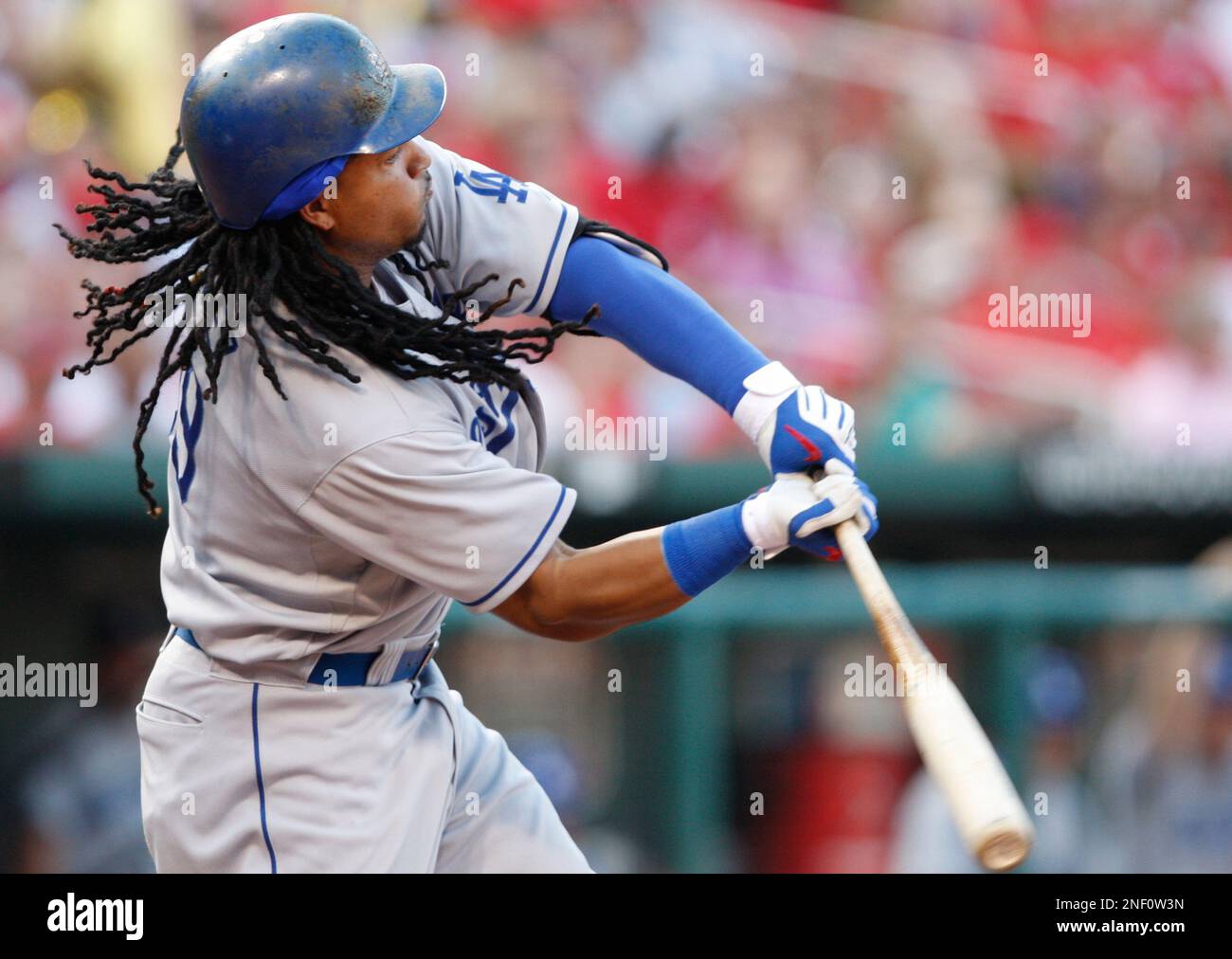 Los Angeles Dodgers' Manny Ramirez in action against the St. Louis ...