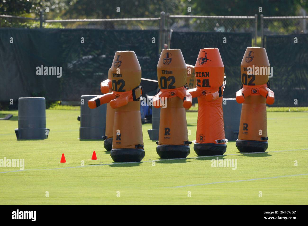 Tackle dummies are shown Monday, Aug. 3, 2009 at the Dolphins Training ...
