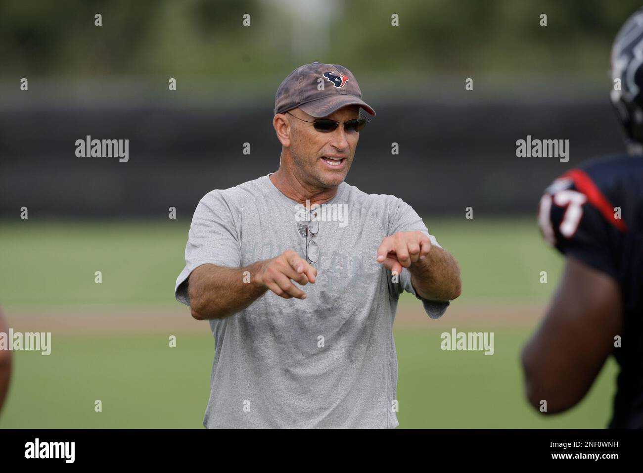 Houston Texans defensive line coach Bill Kollar during a NFL football ...