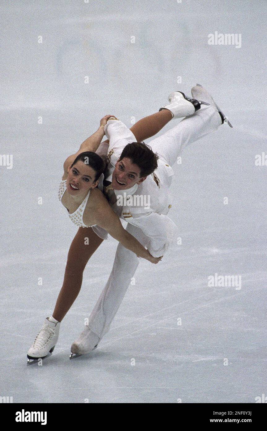 U.S. figure skaters Paul Wylie, of Denver, and Nancy Kerrigan, of ...
