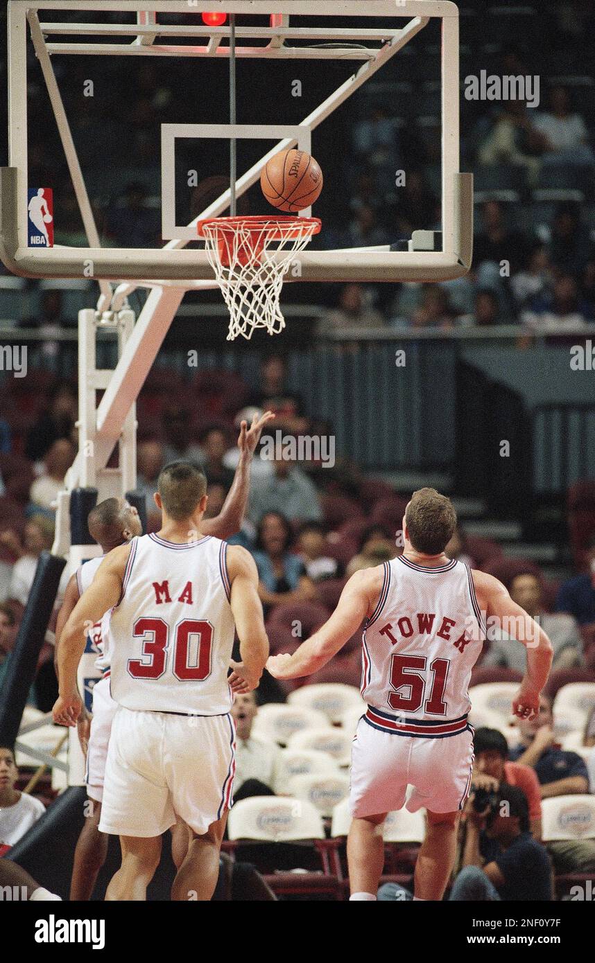 Los Angeles Clippers Ma Jian (30), gets in about two minutes of play ...