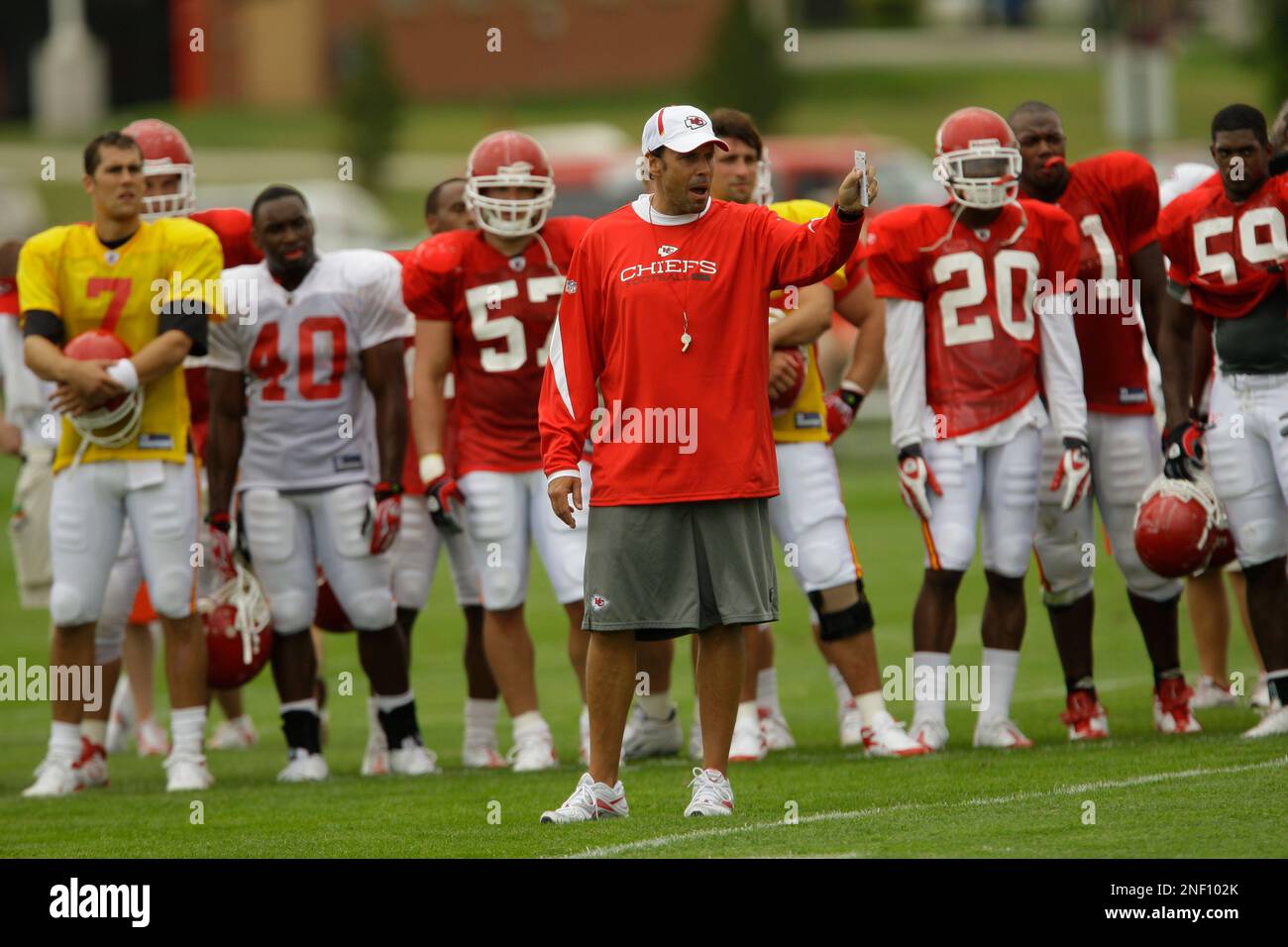 Kansas City Chiefs coach Todd Haley during NFL football training camp ...
