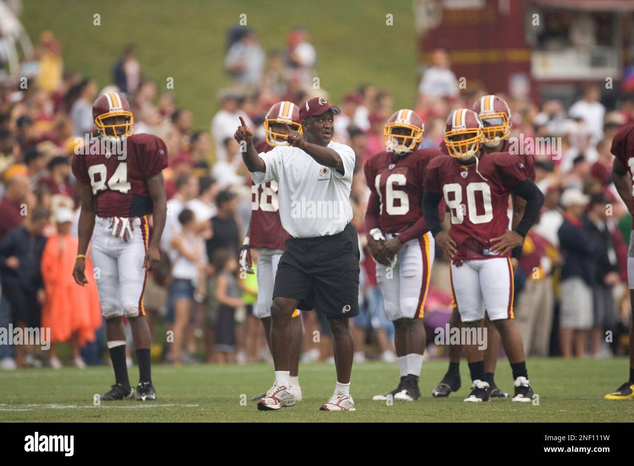 Washington Redskins wide receivers coach Stan Hixon in action during ...