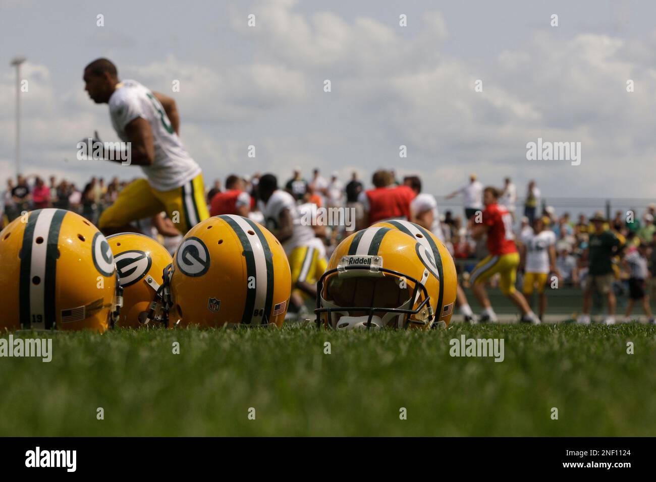 The Green Bay Packers practice on the Ray Nitschke Field during NFL ...