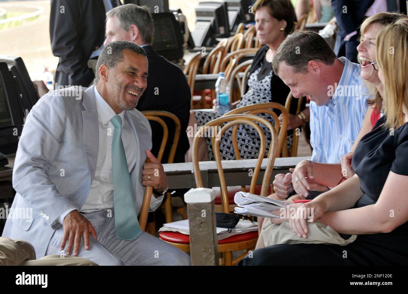 Gov. David Paterson, left, laughs with friends Coleen and Jack Murray ...