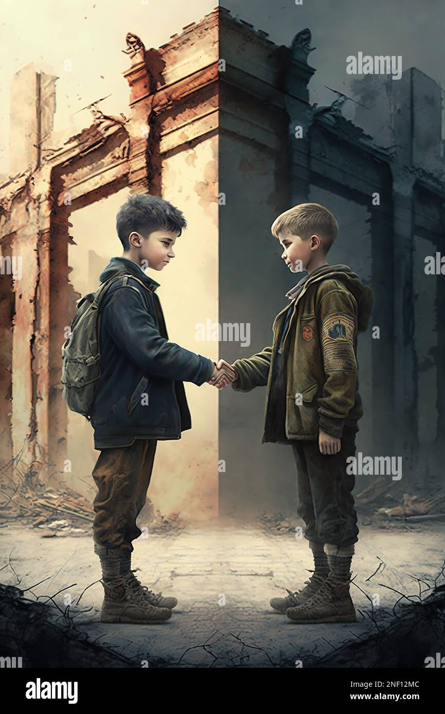 Hands shake peace hi-res stock photography and images - Alamy