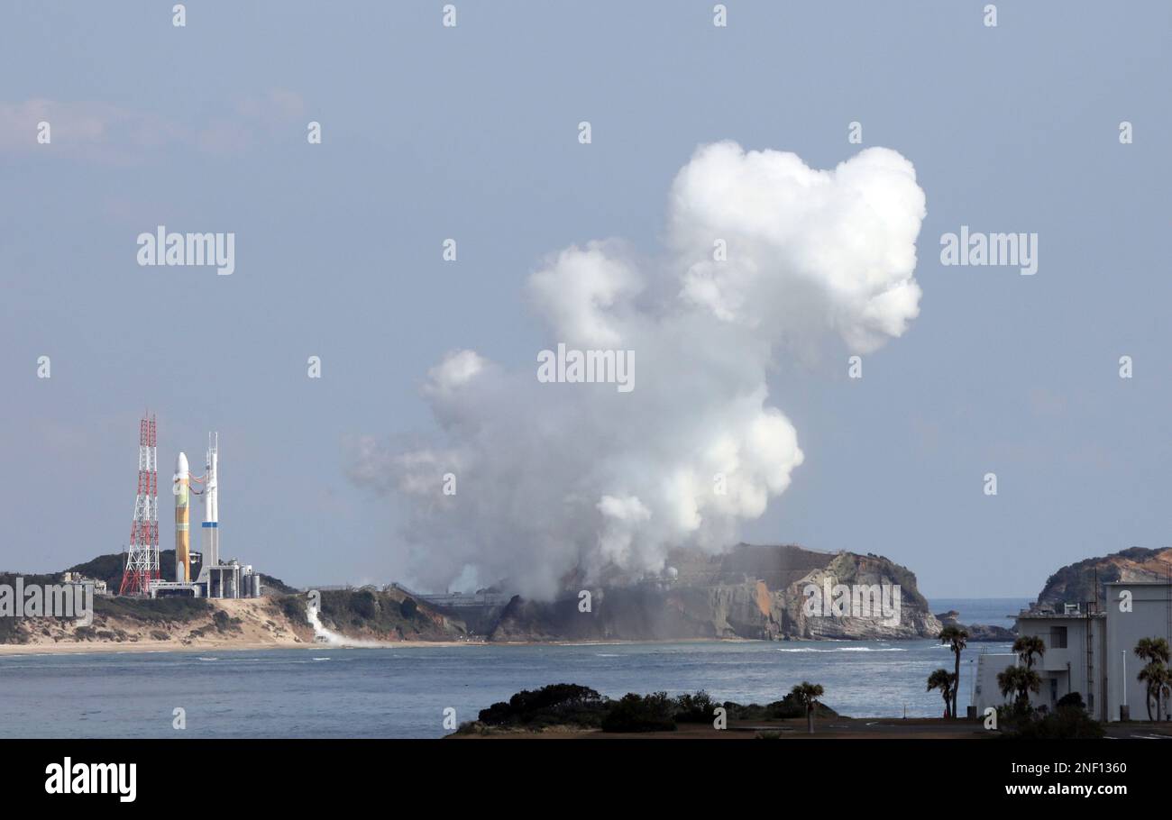 Smoke of ignition at the Japan Aerospace Exploration Agency (JAXA)'s ...