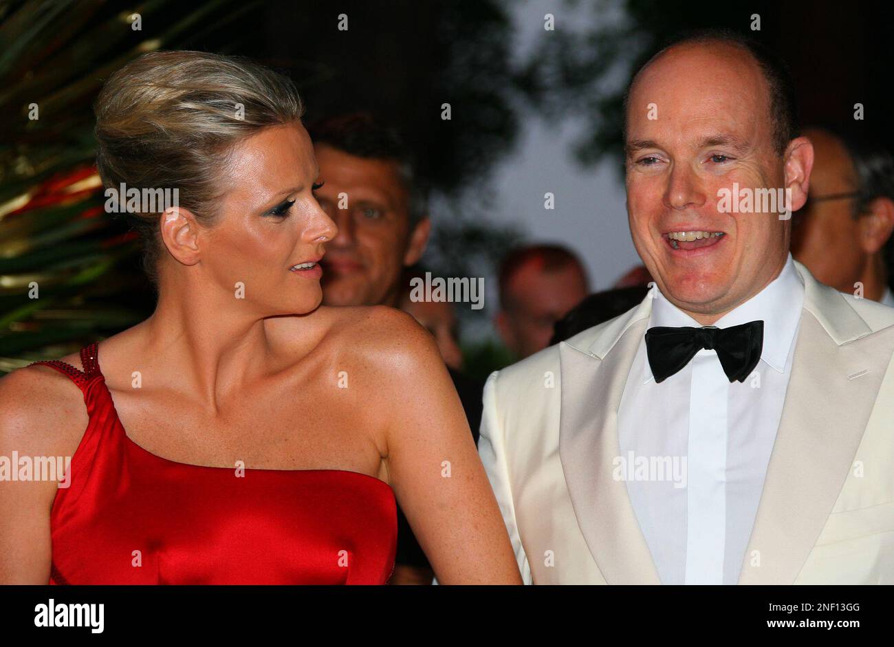 Prince Albert II of Monaco and his friend Charlene Wittstock arrives ...