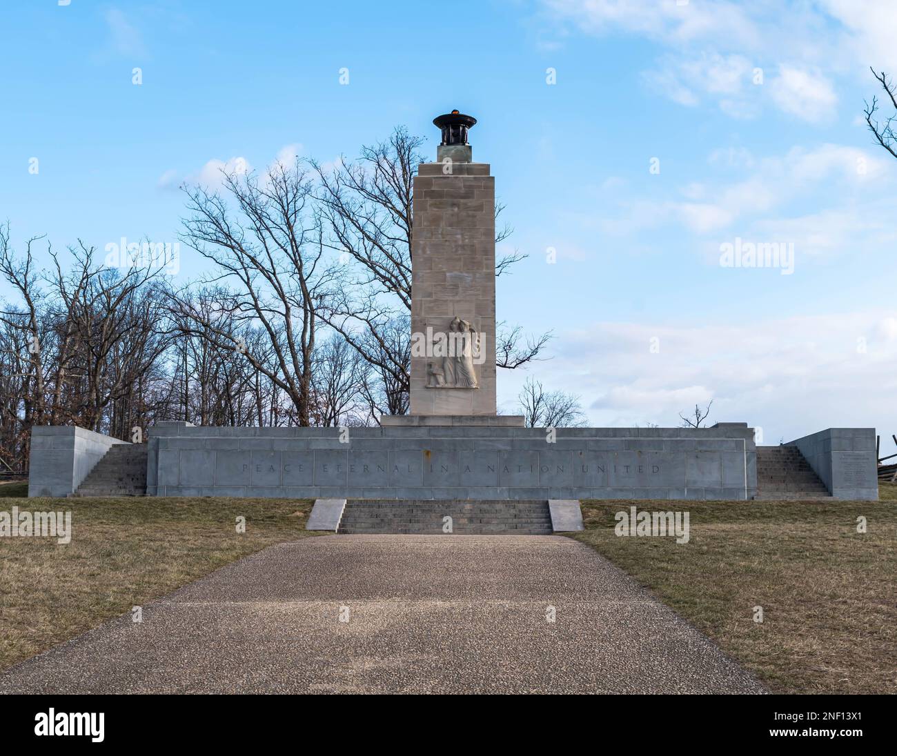 The Eternal Light Peace Memorial in the Gettysburg National Military ...