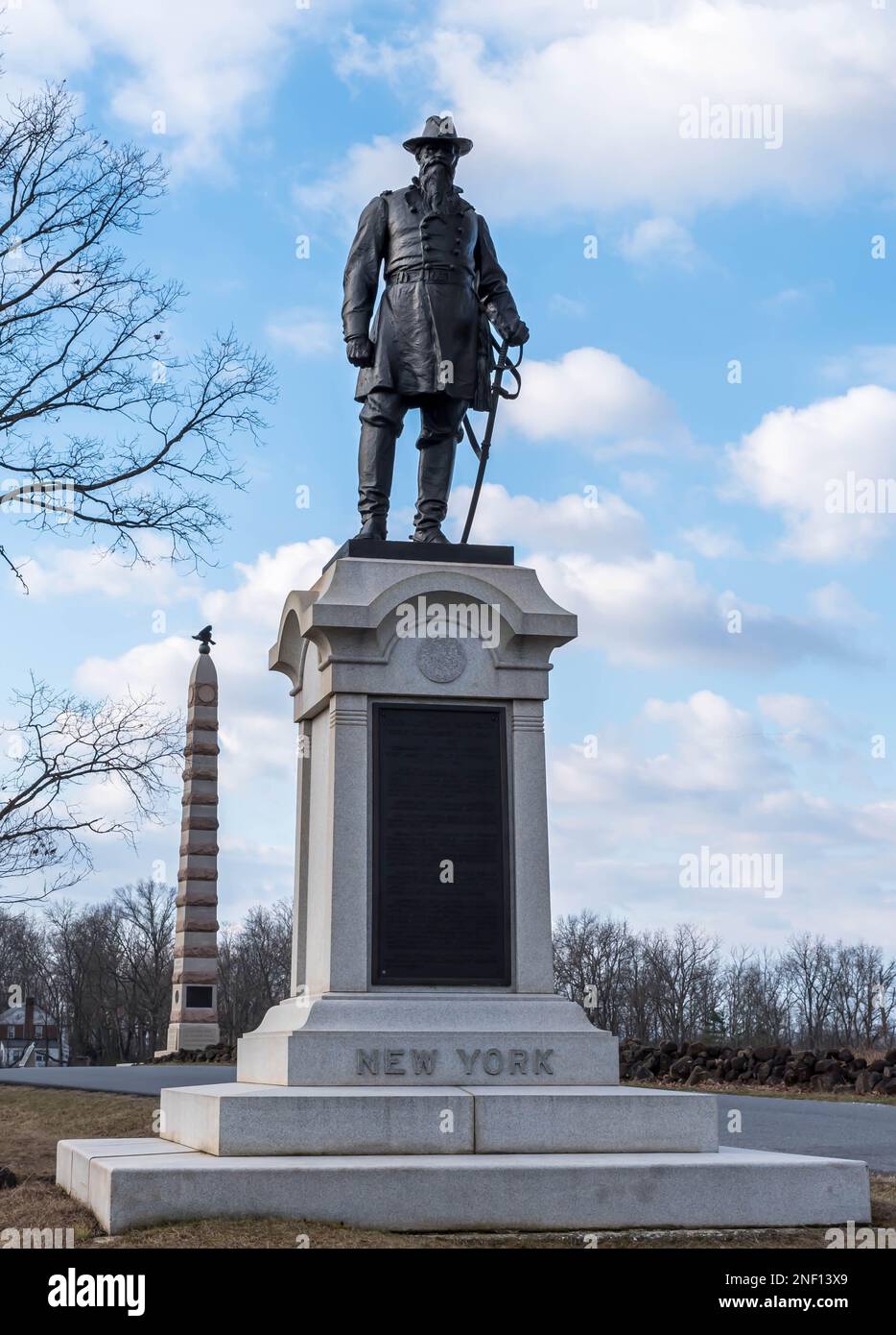 The monument to Union Brigadier General John Robinson on Doubleday Avenue in the Gettysburg ...