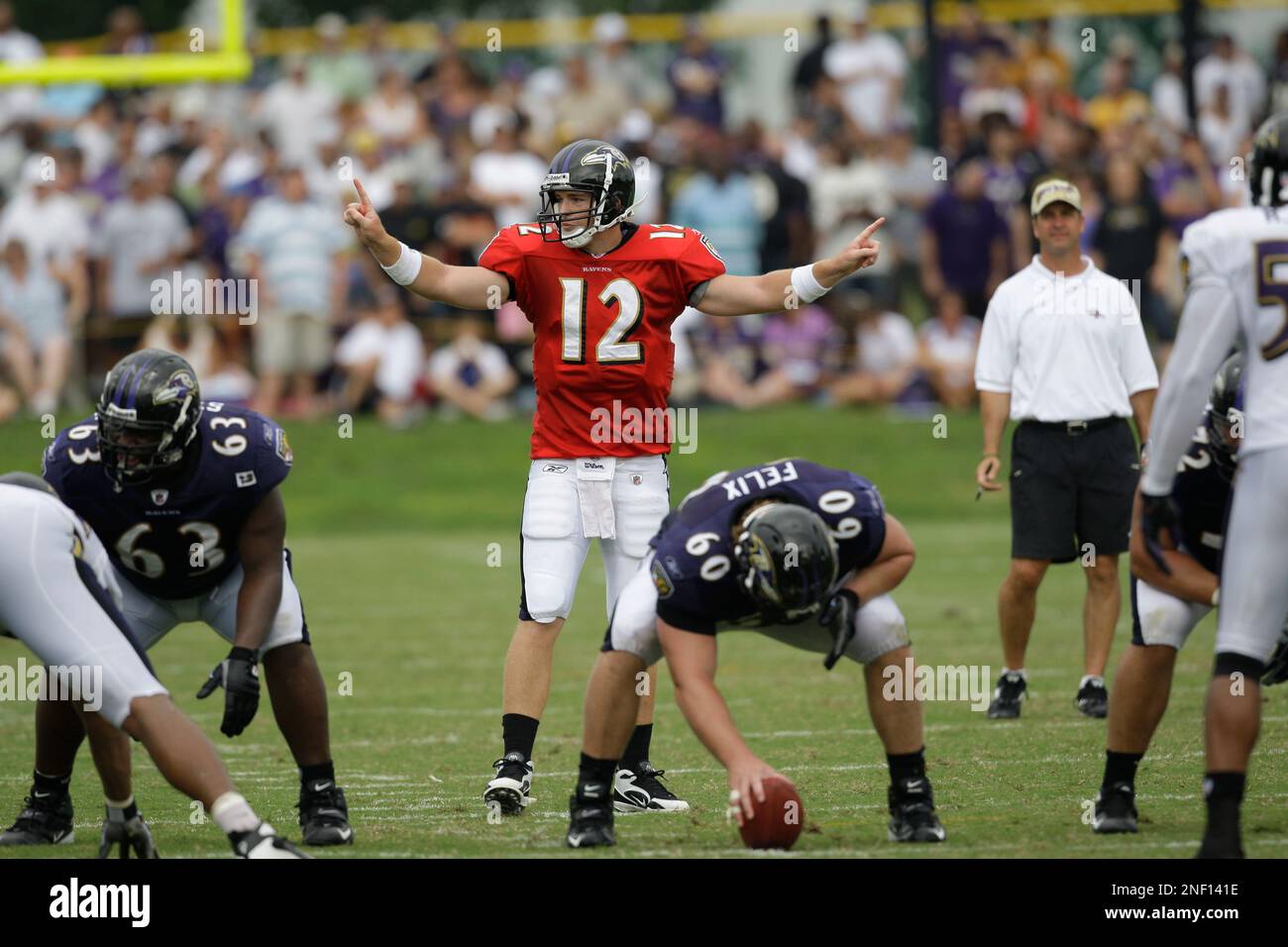 Baltimore Ravens quarterback John Beck (12) during the NFL football ...