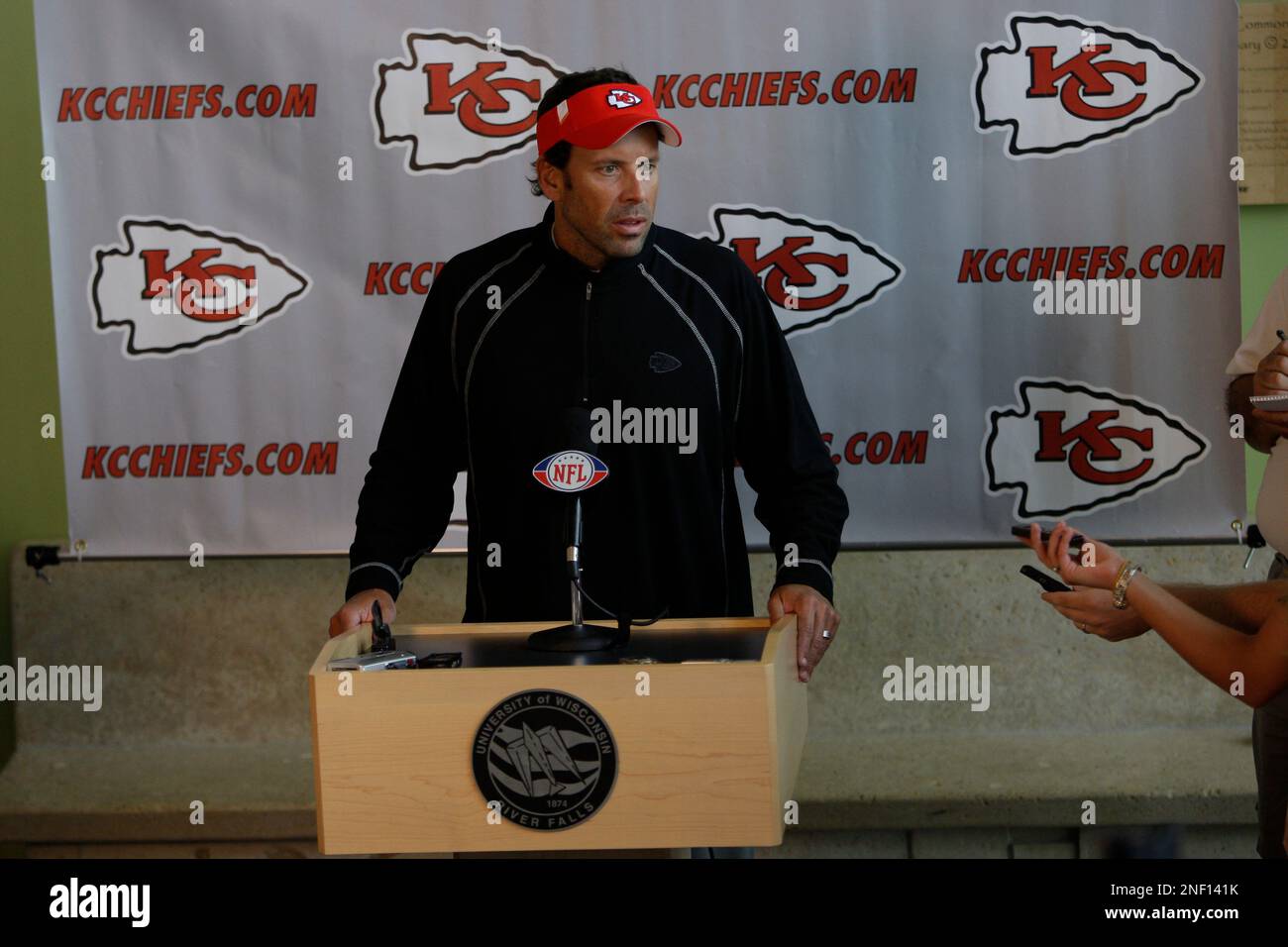 Kansas City Chiefs coach Todd Haley during NFL training camp in River ...