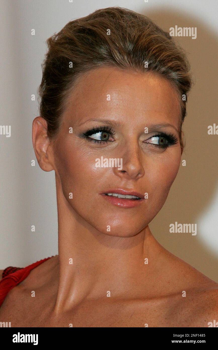 Prince Albert II of Monaco's friend Charlene Wittstock poses at the ...