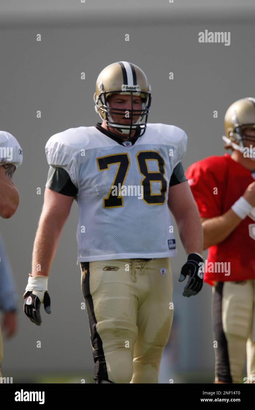 New Orleans Saints offensive tackle Jonathan Stinchcomb (78) during the ...