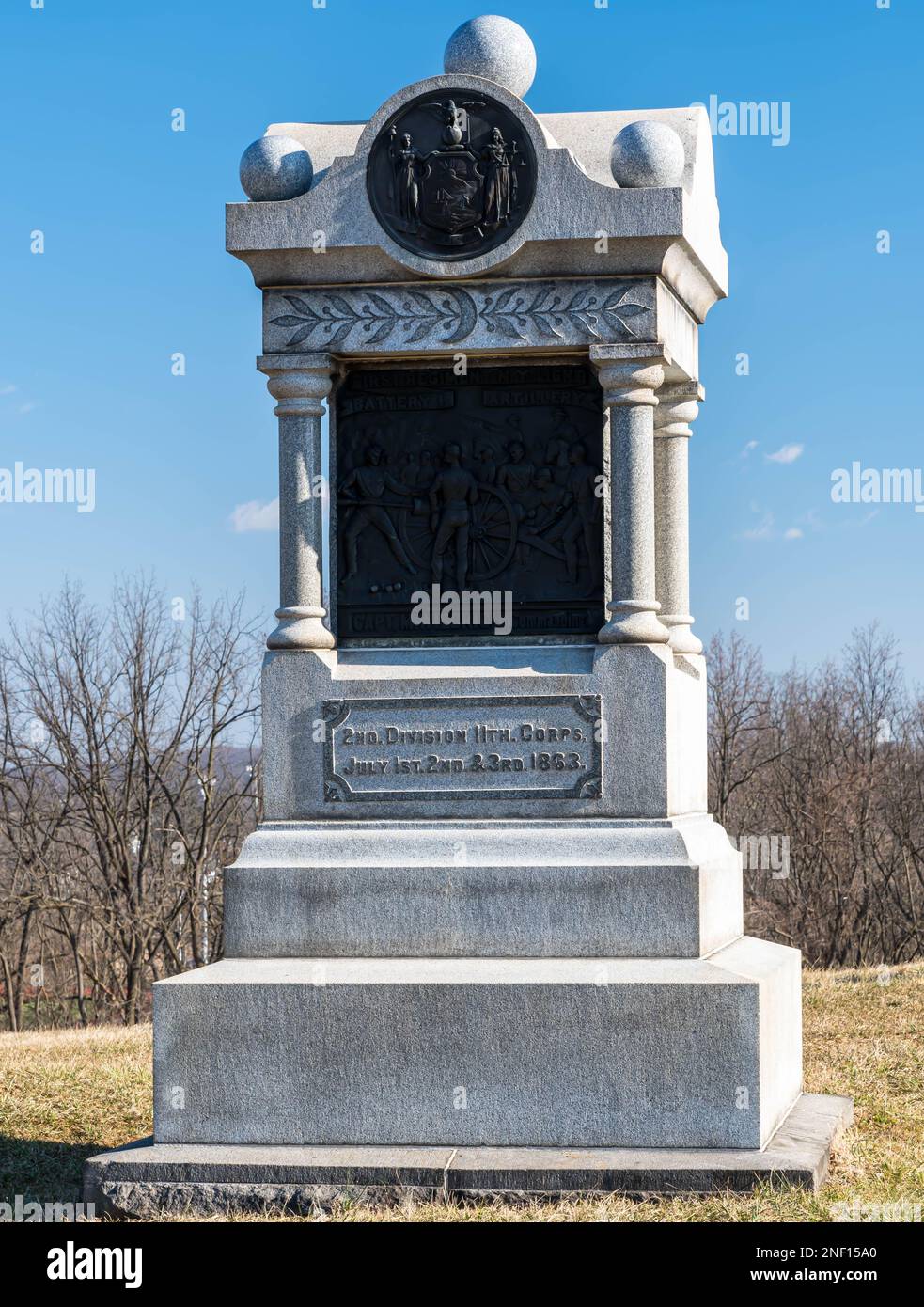 The Battery I, First Regiment New York Light Artillery monument in the ...