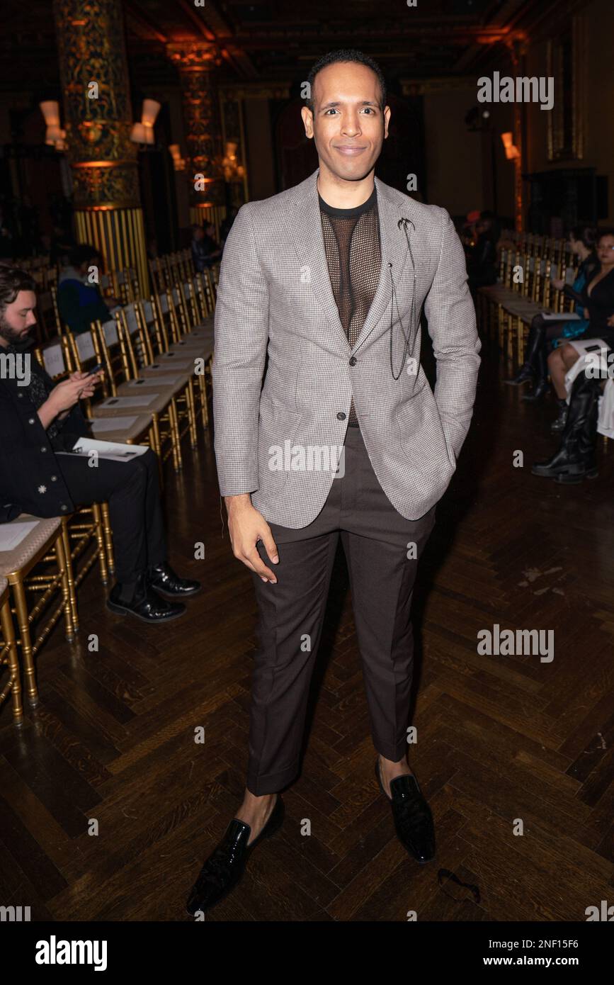 Louis Finley attends the Frederick Anderson NYFW AW23 Runway Show at ...