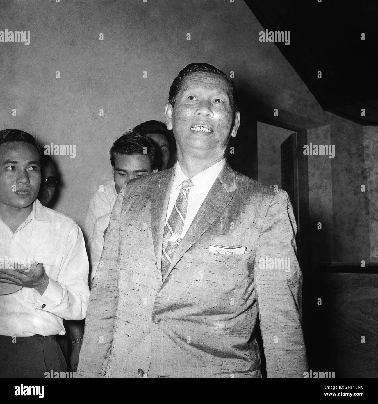 Field Marshal Sarit Thanarat is pictured, Oct. 21, 1958 in Bangkok, one ...