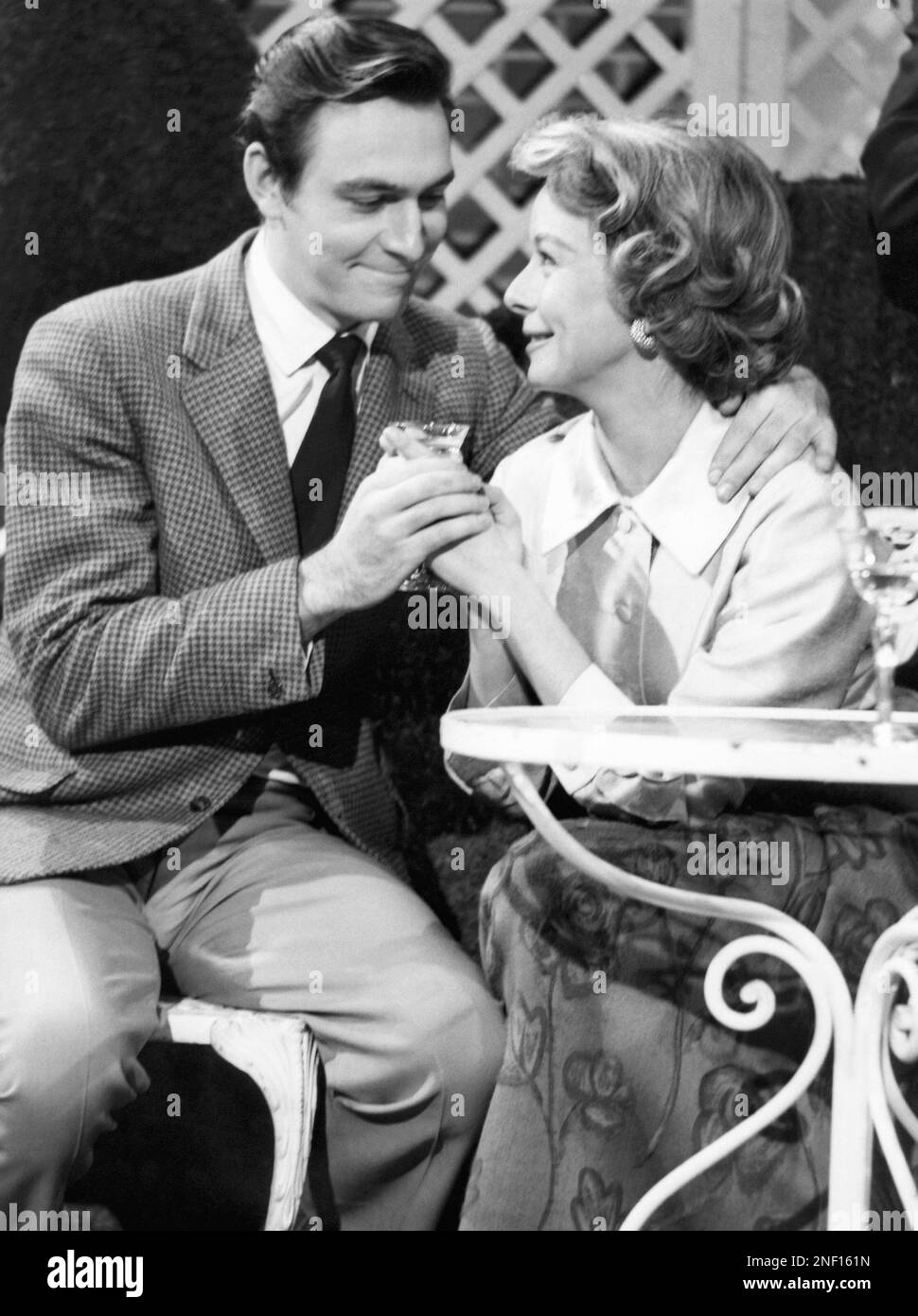 Diana Lynn and Christopher Plummer rehearse a scene for "The ...