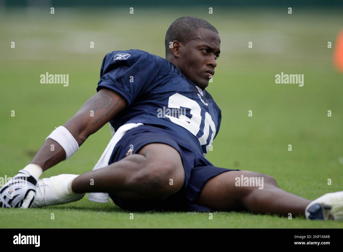 St. Louis Rams cornerback Marcus Brown stretches during NFL football ...