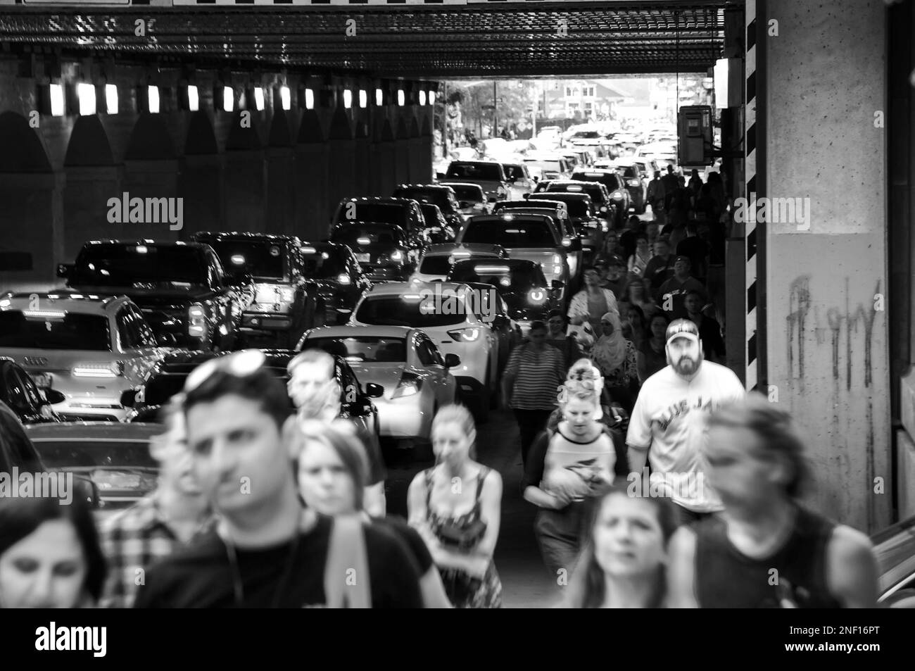 Toronto traffic jam Black and White Stock Photos & Images - Alamy