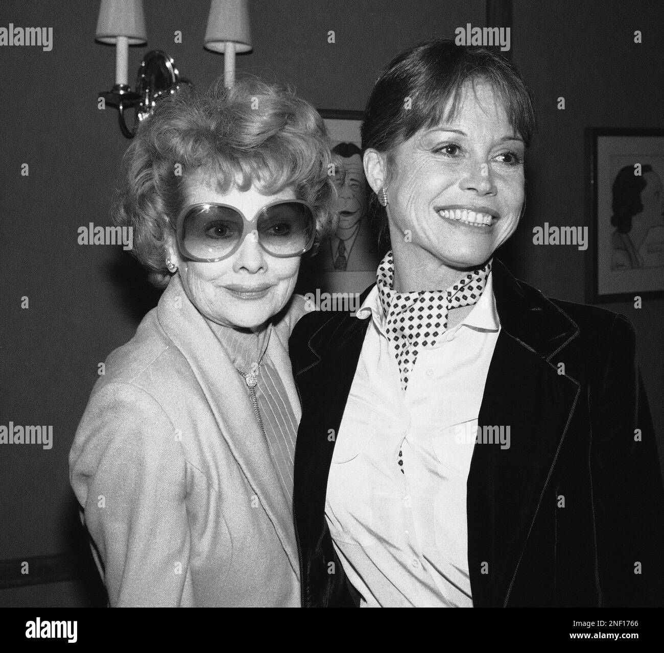 Actress Mary Tyler Moore, right, teams up with comedienne Lucille Ball ...