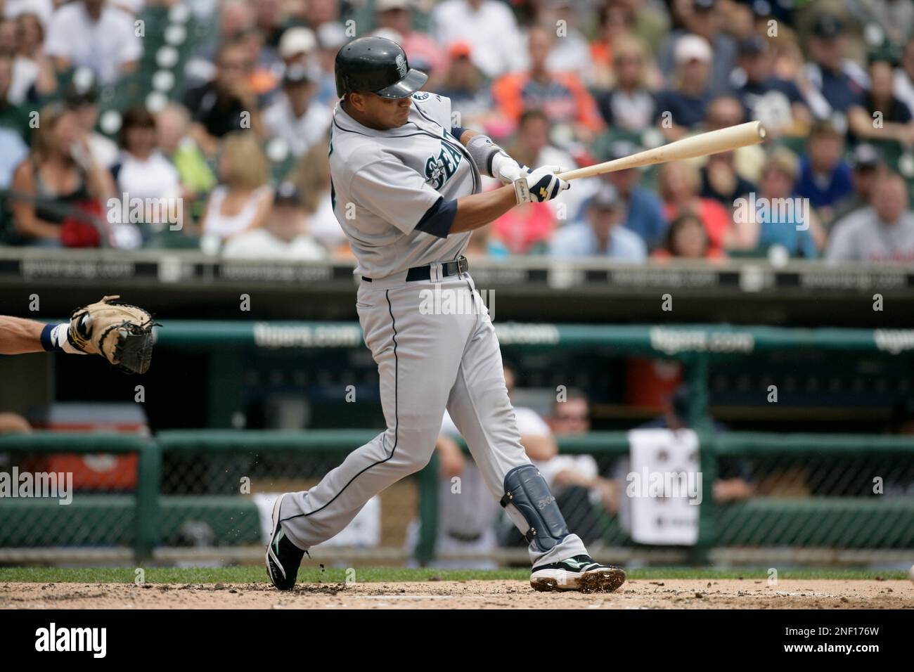 Seattle Mariners' Jose Lopez takes a cut at the plate against the ...