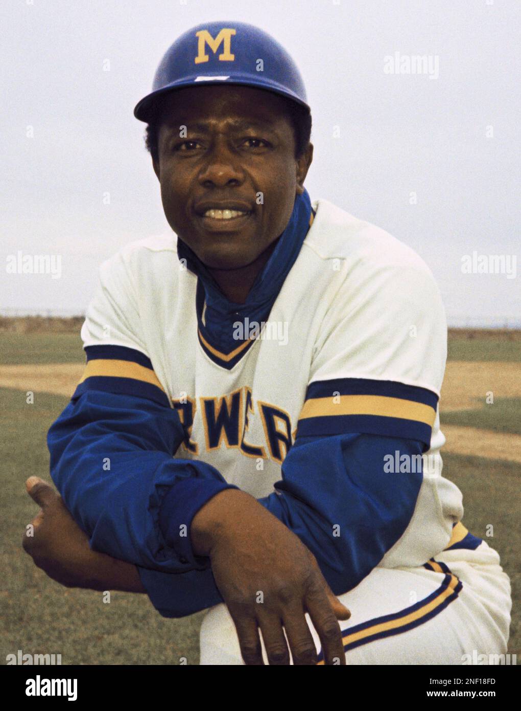 Milwaukee Brewers outfielder Hank Aaron shown in 1975. (AP Photo ...