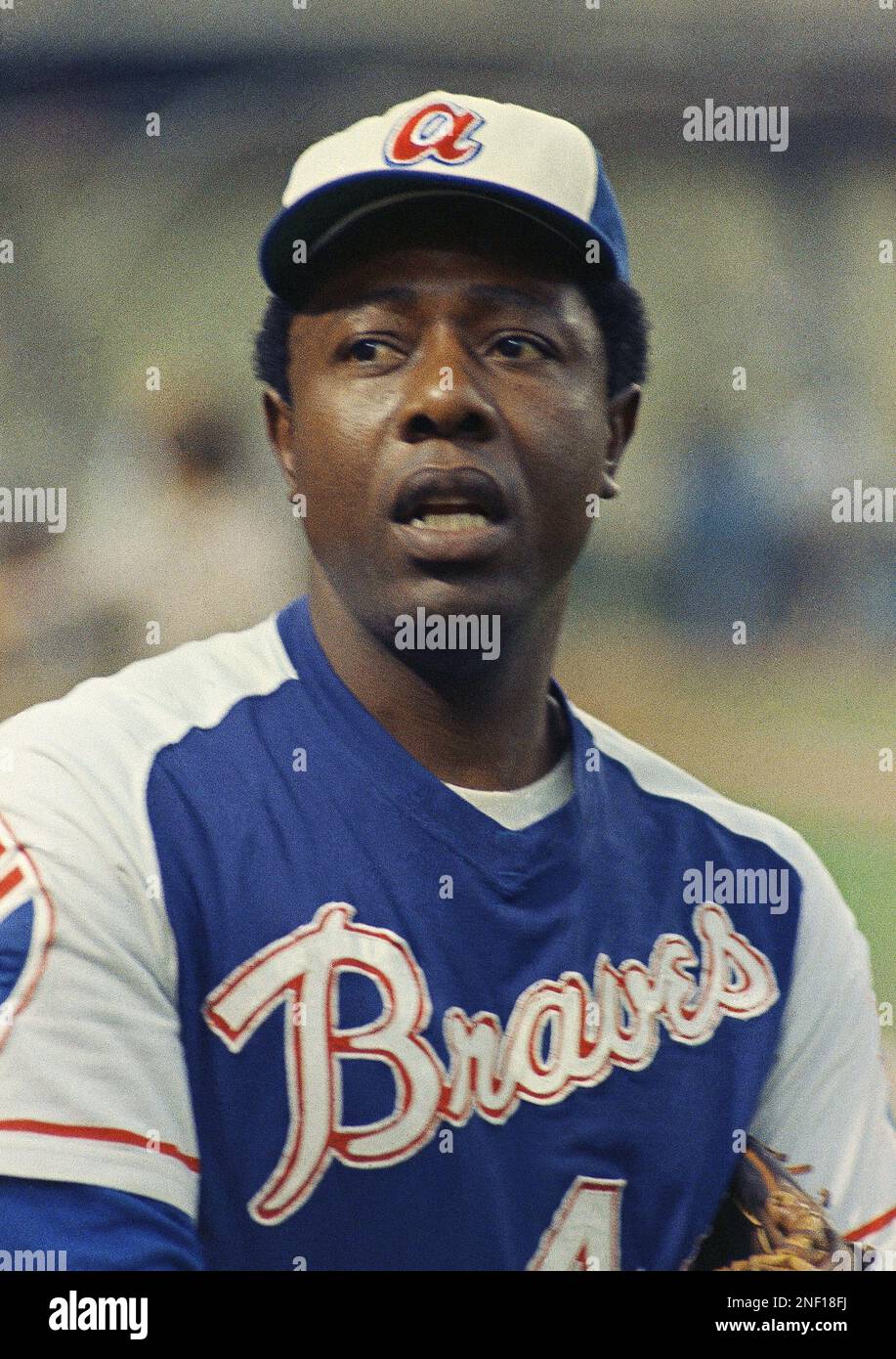 Atlanta Braves Hank Aaron shown in Los Angeles in October 1973. (AP ...