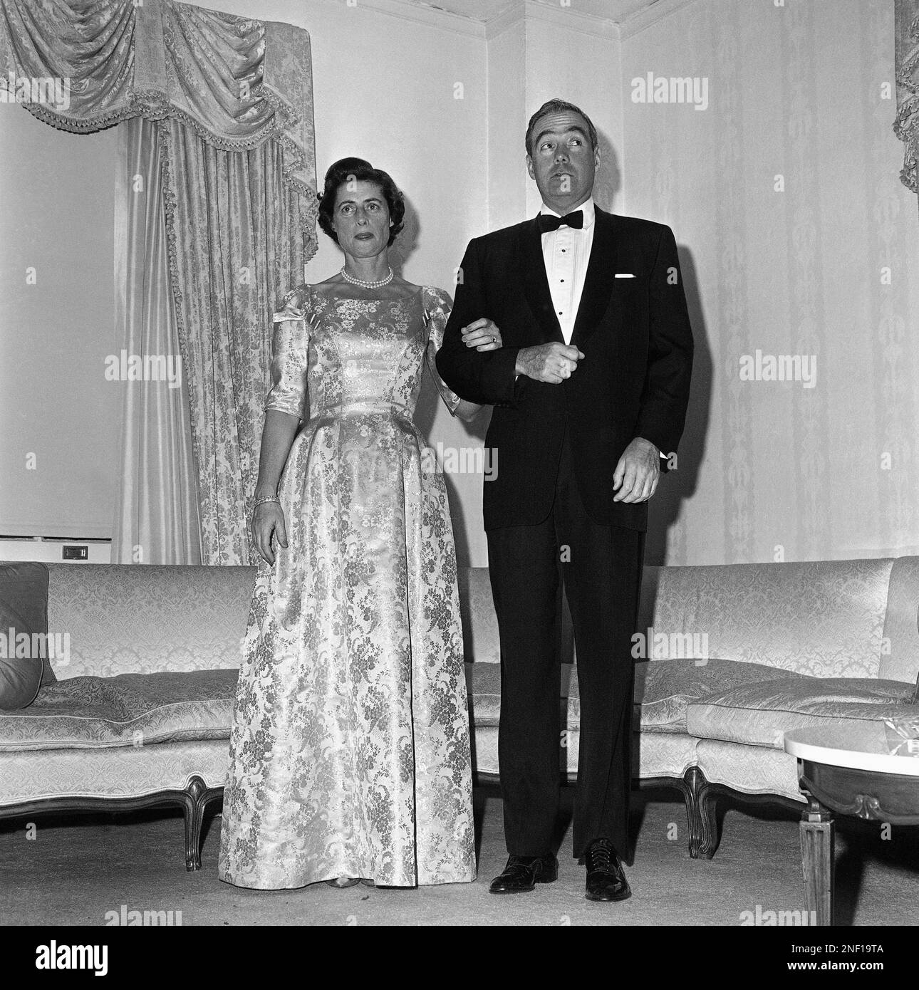 Gov. William Scranton and his wife, pose in formal dress on Jan. 15 ...
