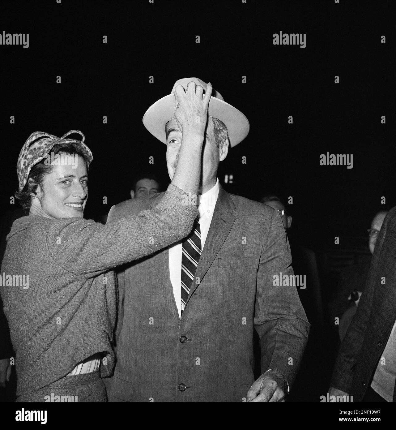 Mrs. Mary Scranton, wife of the Governor of Pennsylvania, playfully ...