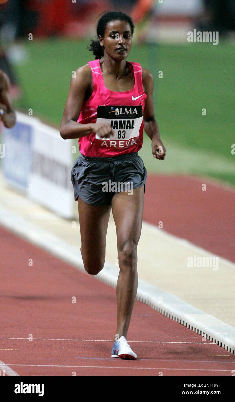Myriam Yusuf Jamal of Bahrain wins the 1500m at the Herculis ...