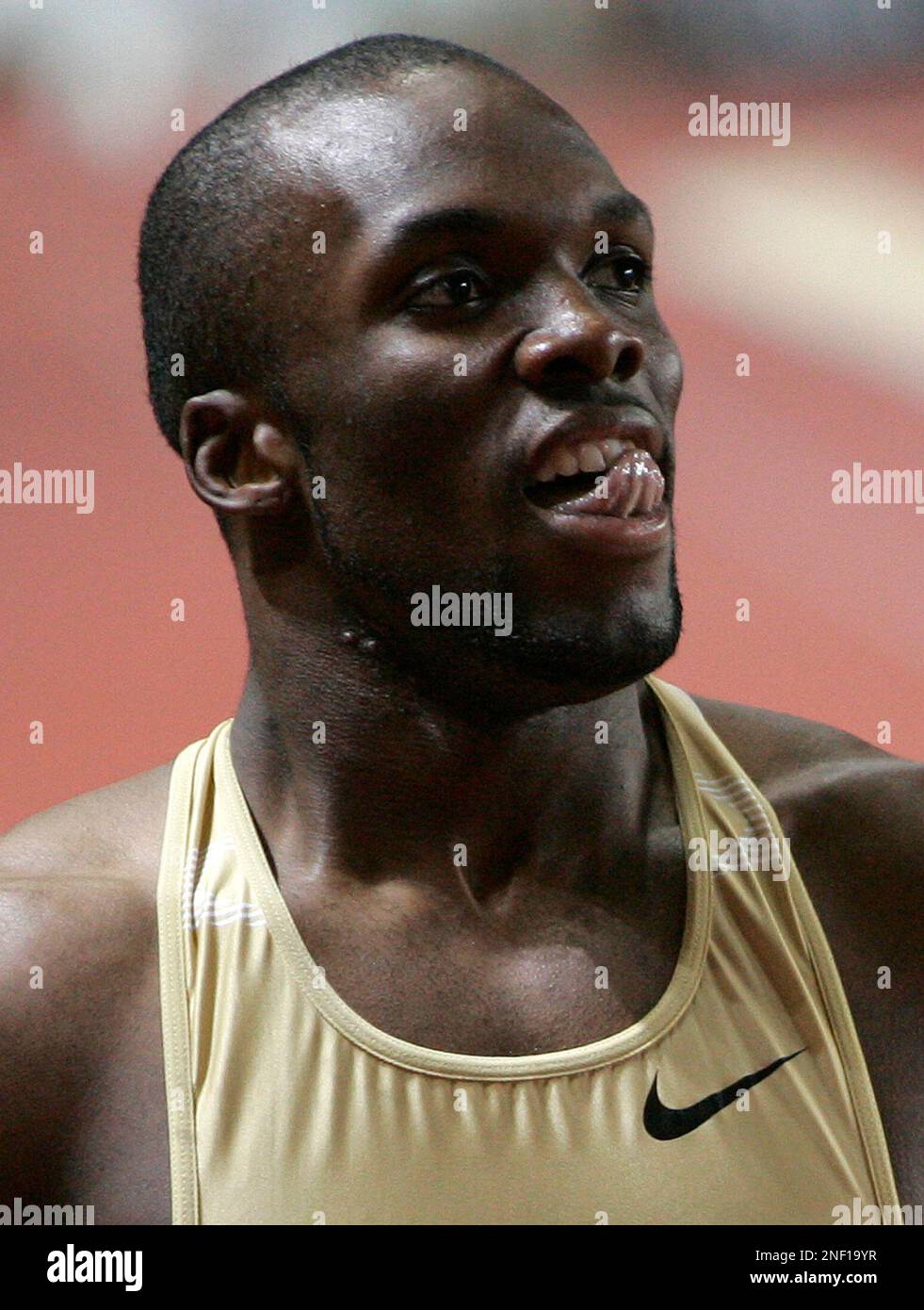 U.S. athlete LaShawn Merritt reacts after winning the 400m at the ...