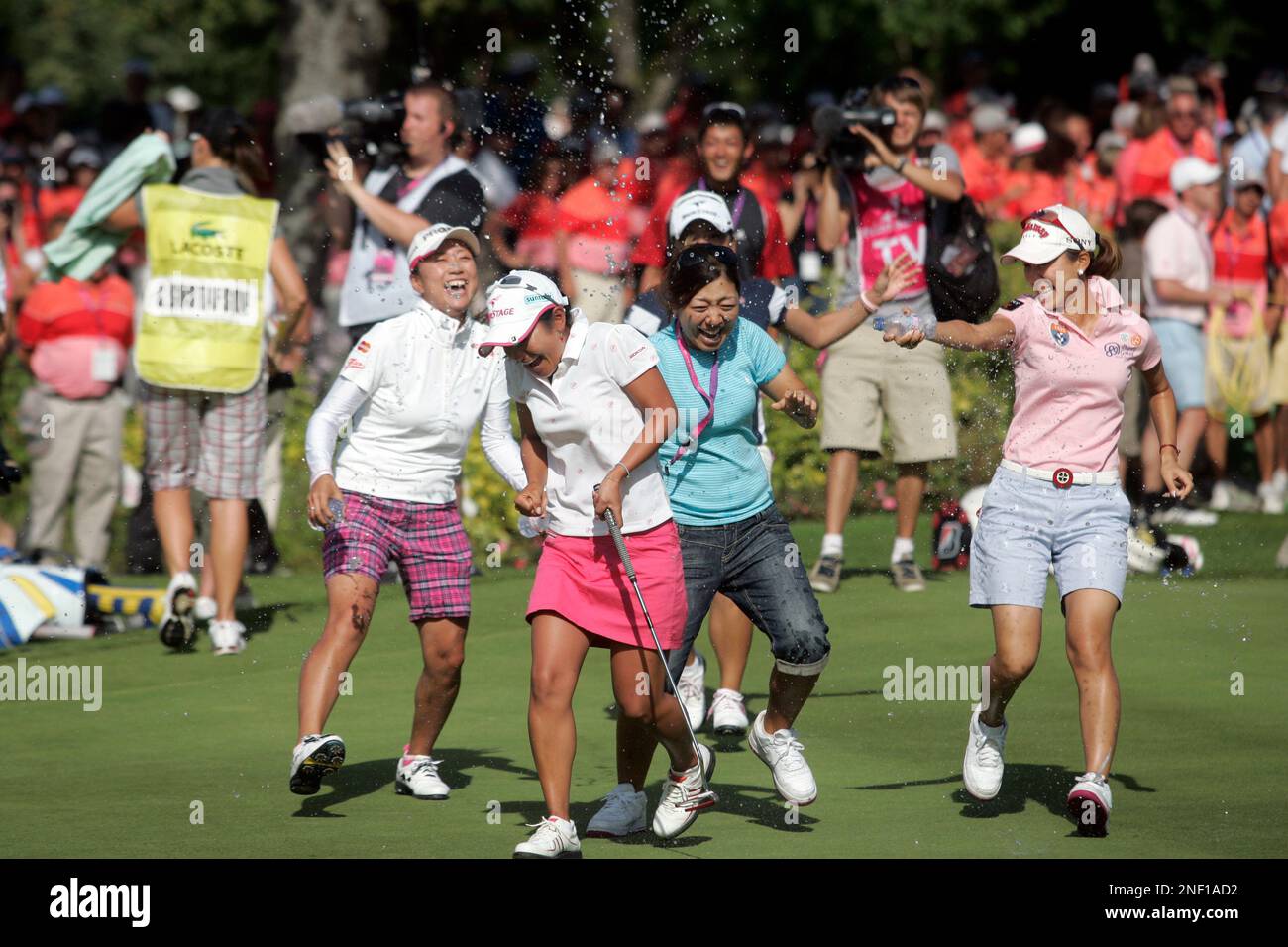 From left, Mika Miyazato, Ai Miyazato, Erina Hara and Momoko Ueda, of ...