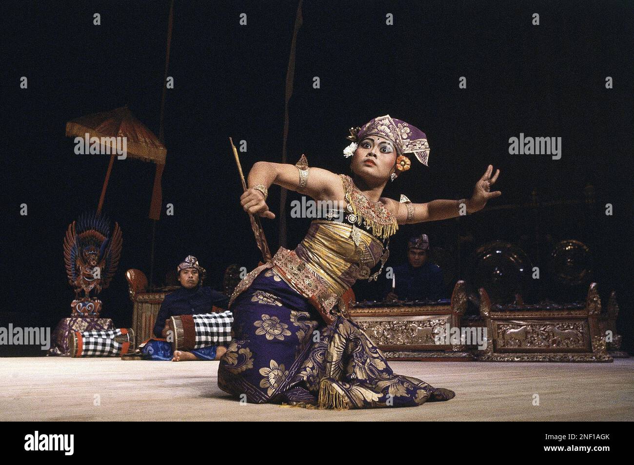 Taruna Jaya, or "victorious youth", a dance of northern Bali, at the ...