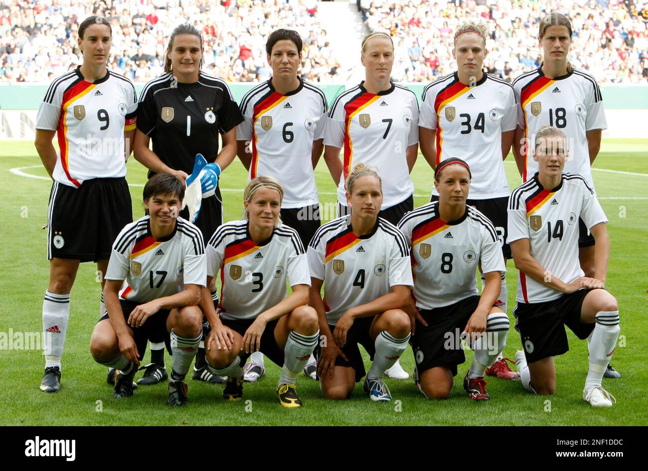 German national women soccer poses prior to the women's international ...