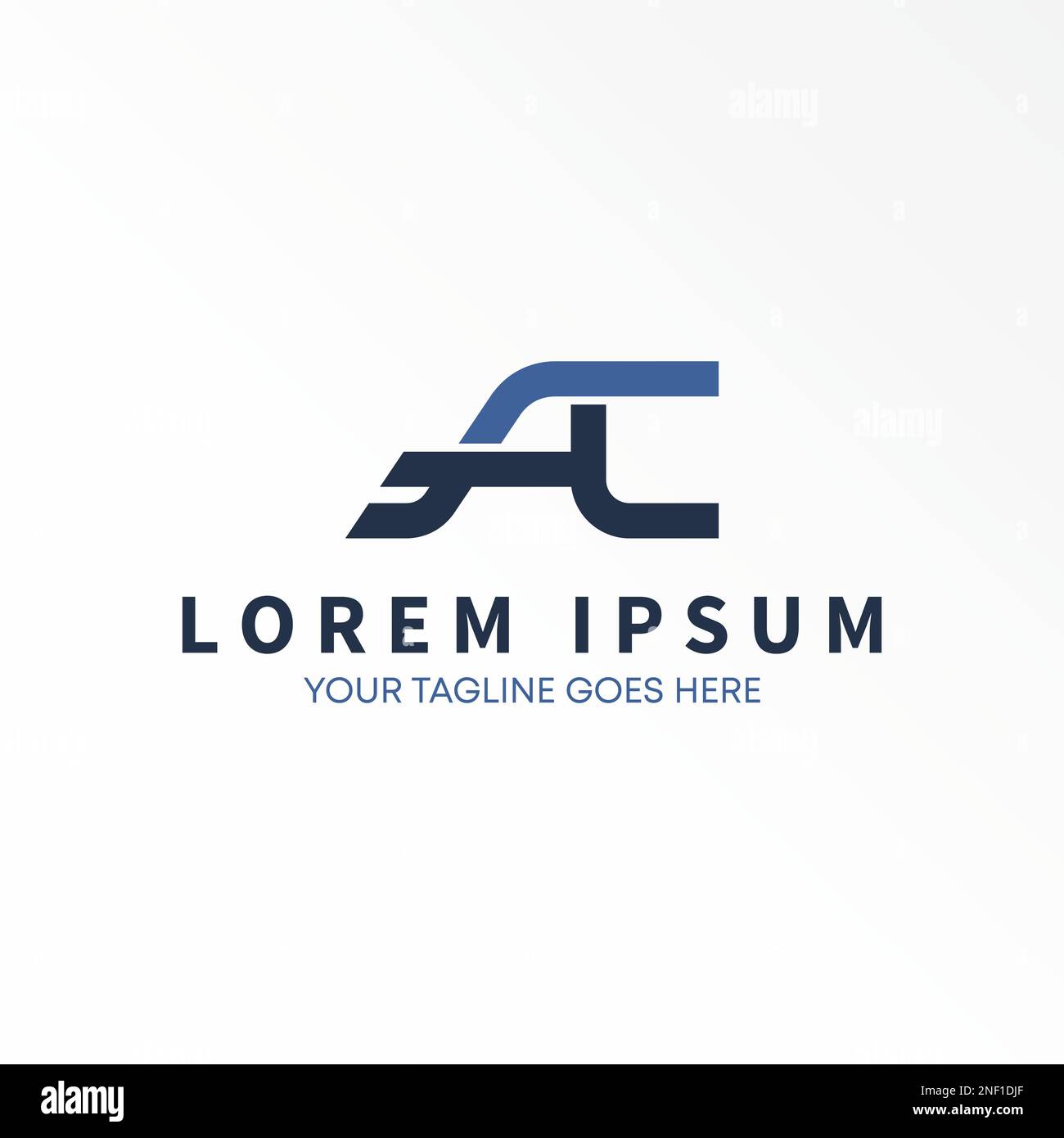 Letter or word A or AC or FC connected font image graphic icon logo ...