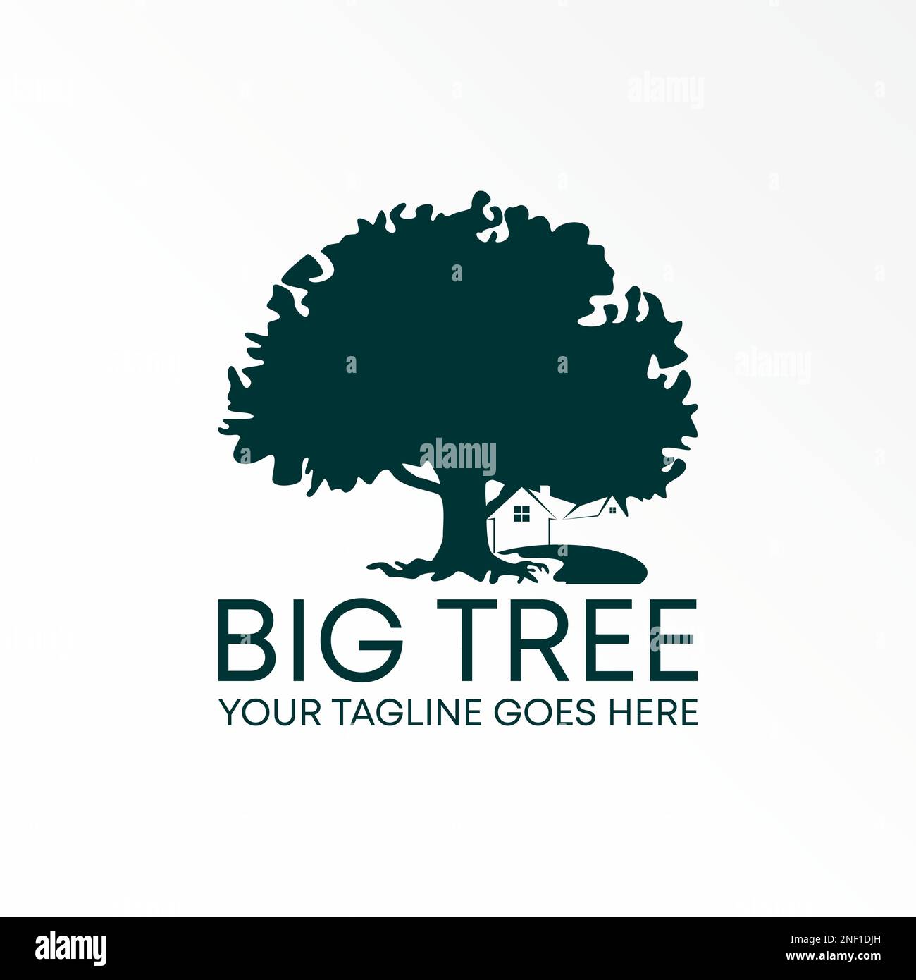 Tree in front big Stock Vector Images - Alamy