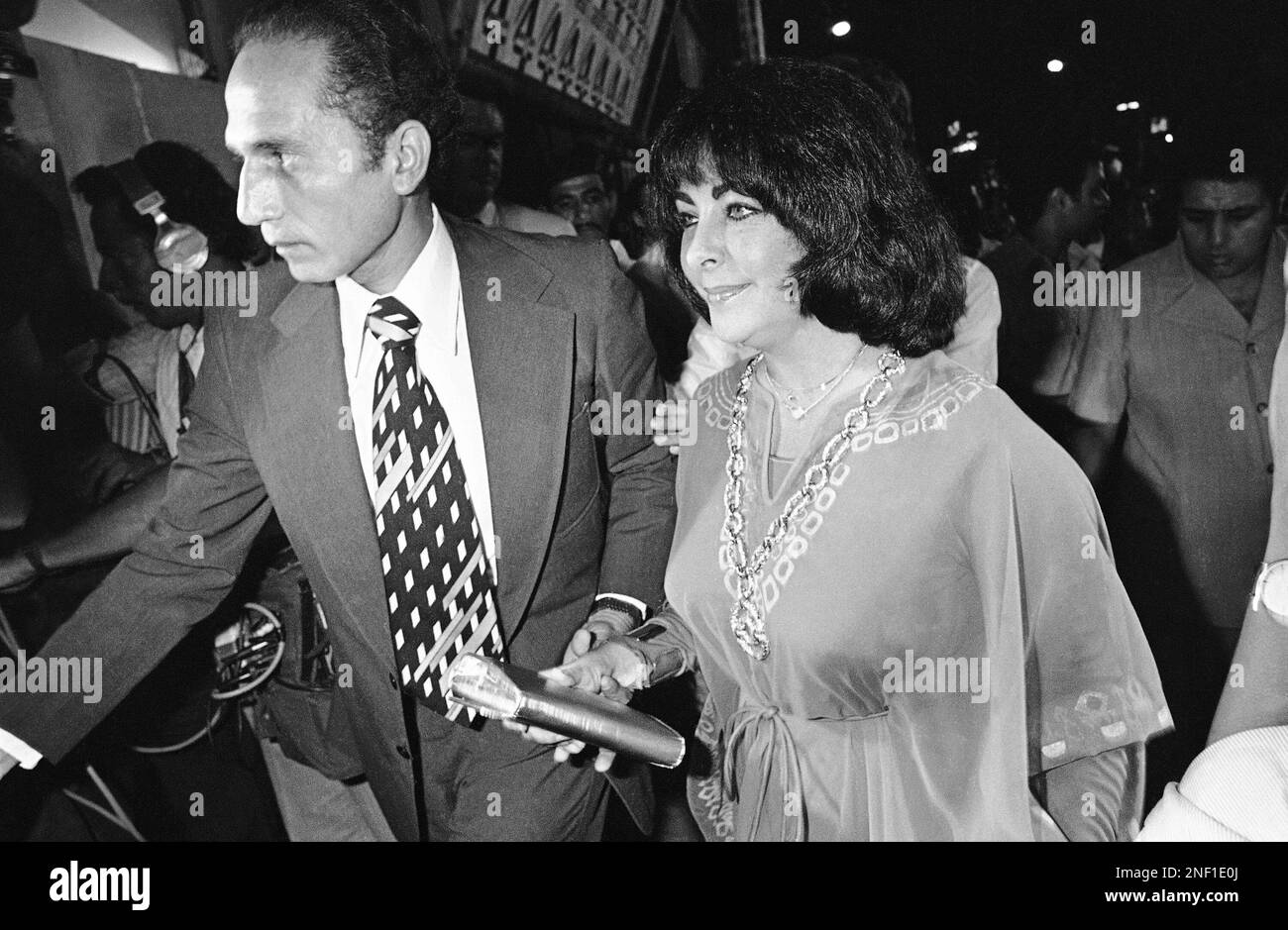 Actress Elizabeth Taylor arriving at Cairo Film Festival opening at ...