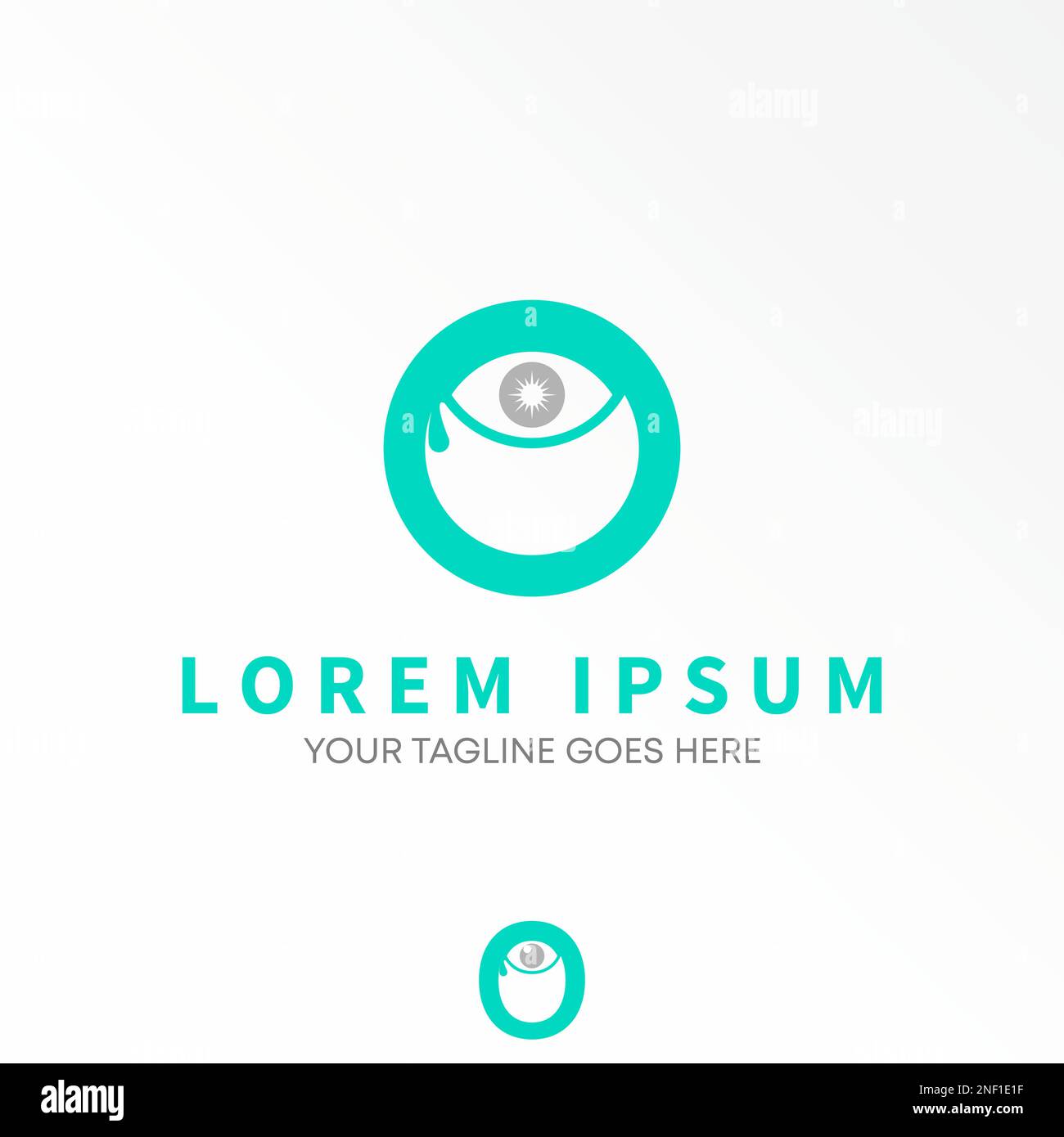 Letter or word O font and eye with tears dripping image graphic icon ...