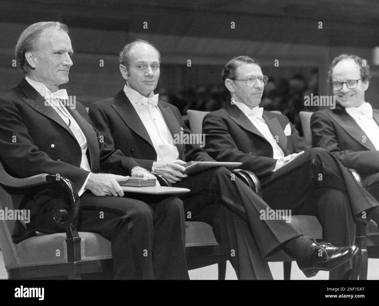 Nobel Prize Laureats 1980 Shown in photo from Left to Right are Val L ...