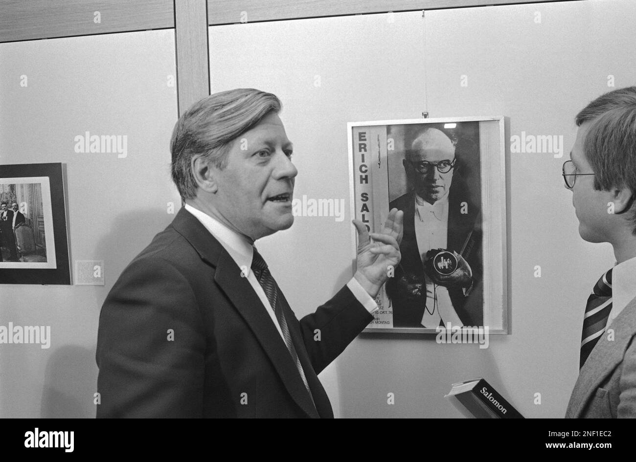 West German Chancellor Helmut Schmidt opens an exhibition of ...