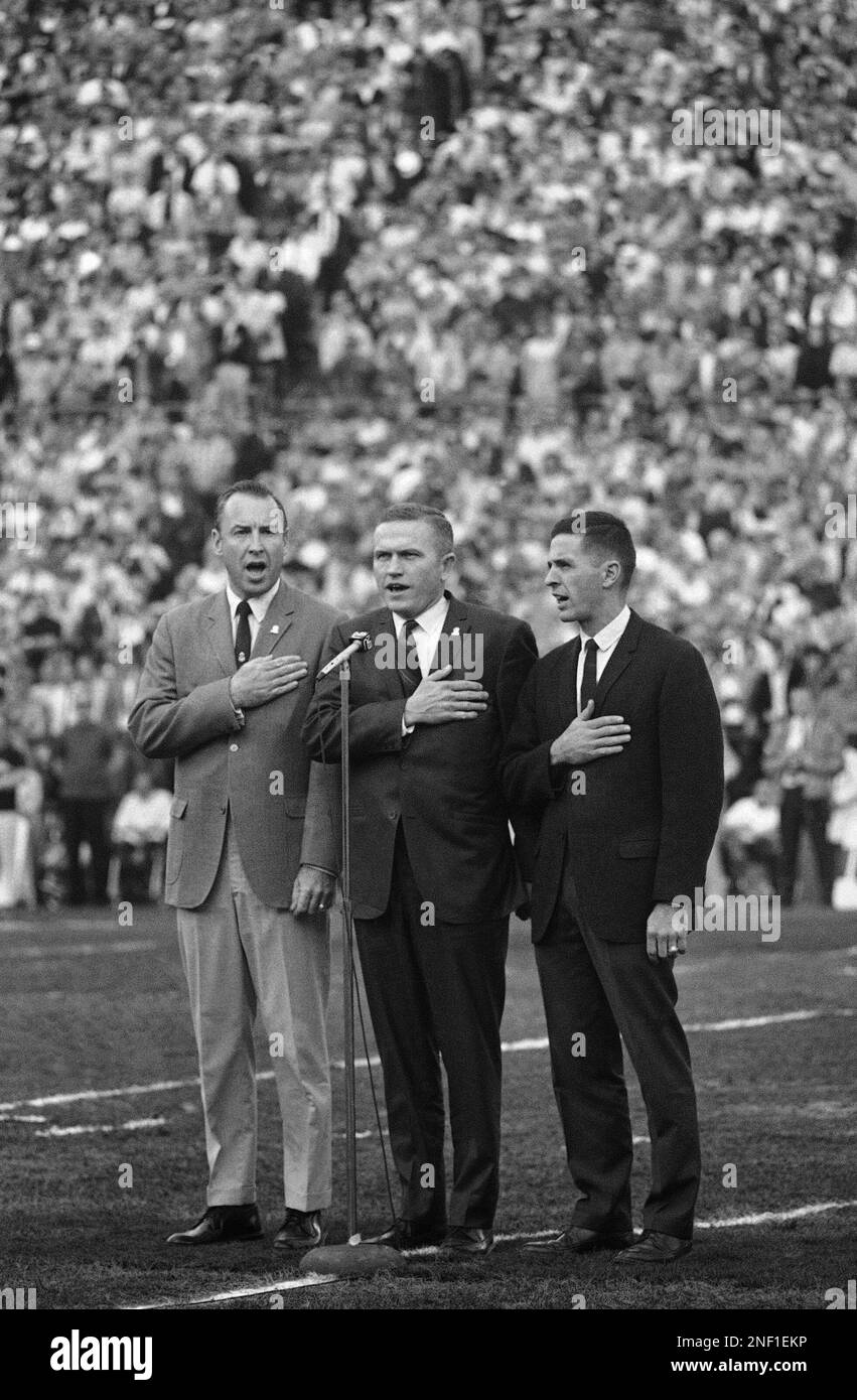 America’s three Apollo 8 astronauts, from left, Capt. James Lovell Jr ...