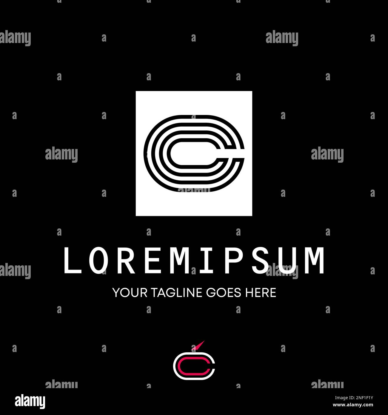 Letter or word C sans serif line font image graphic icon logo design ...