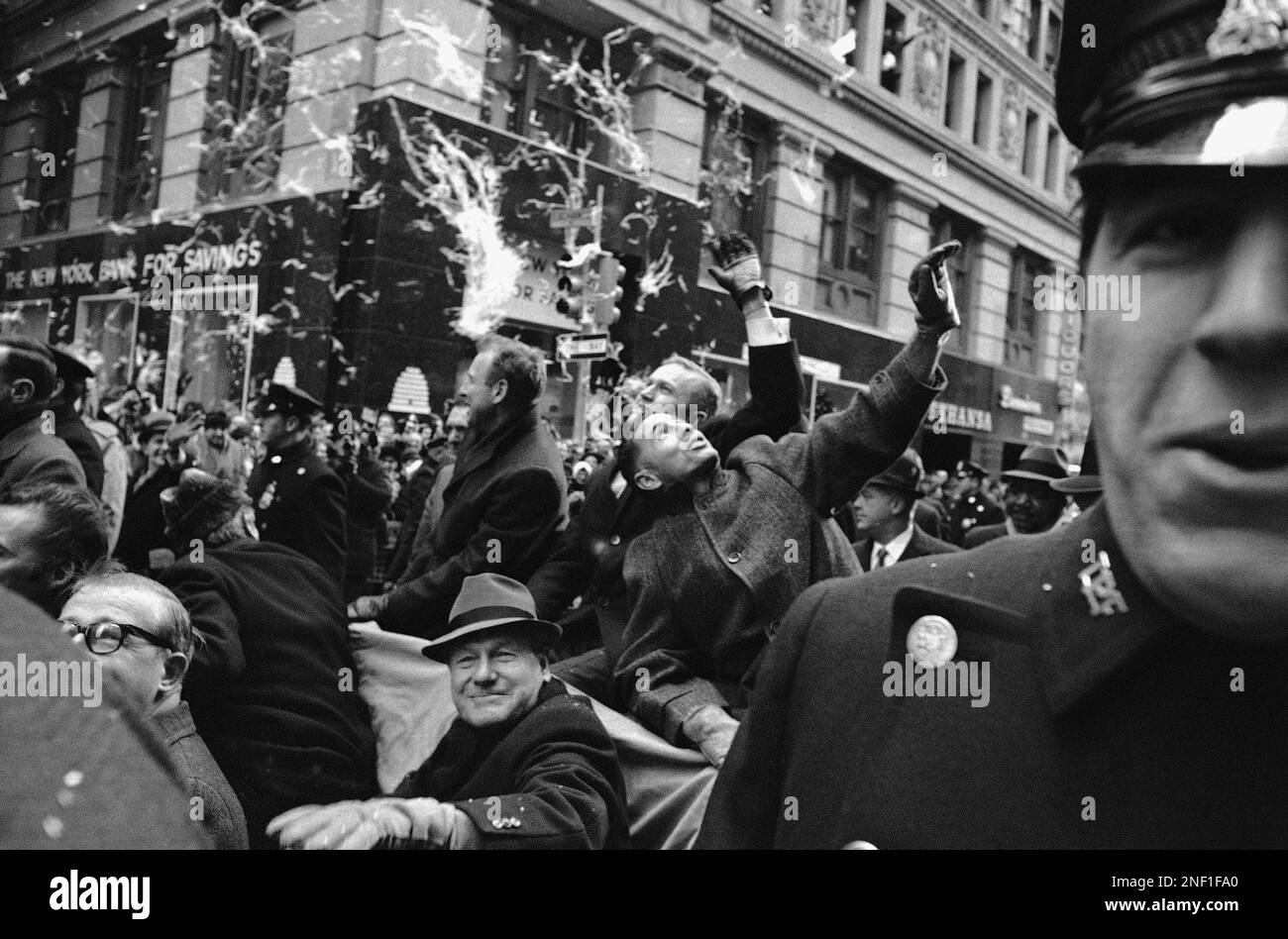 Showered in ticket tape, the Apollo 8 astronauts parade up Broadway in ...