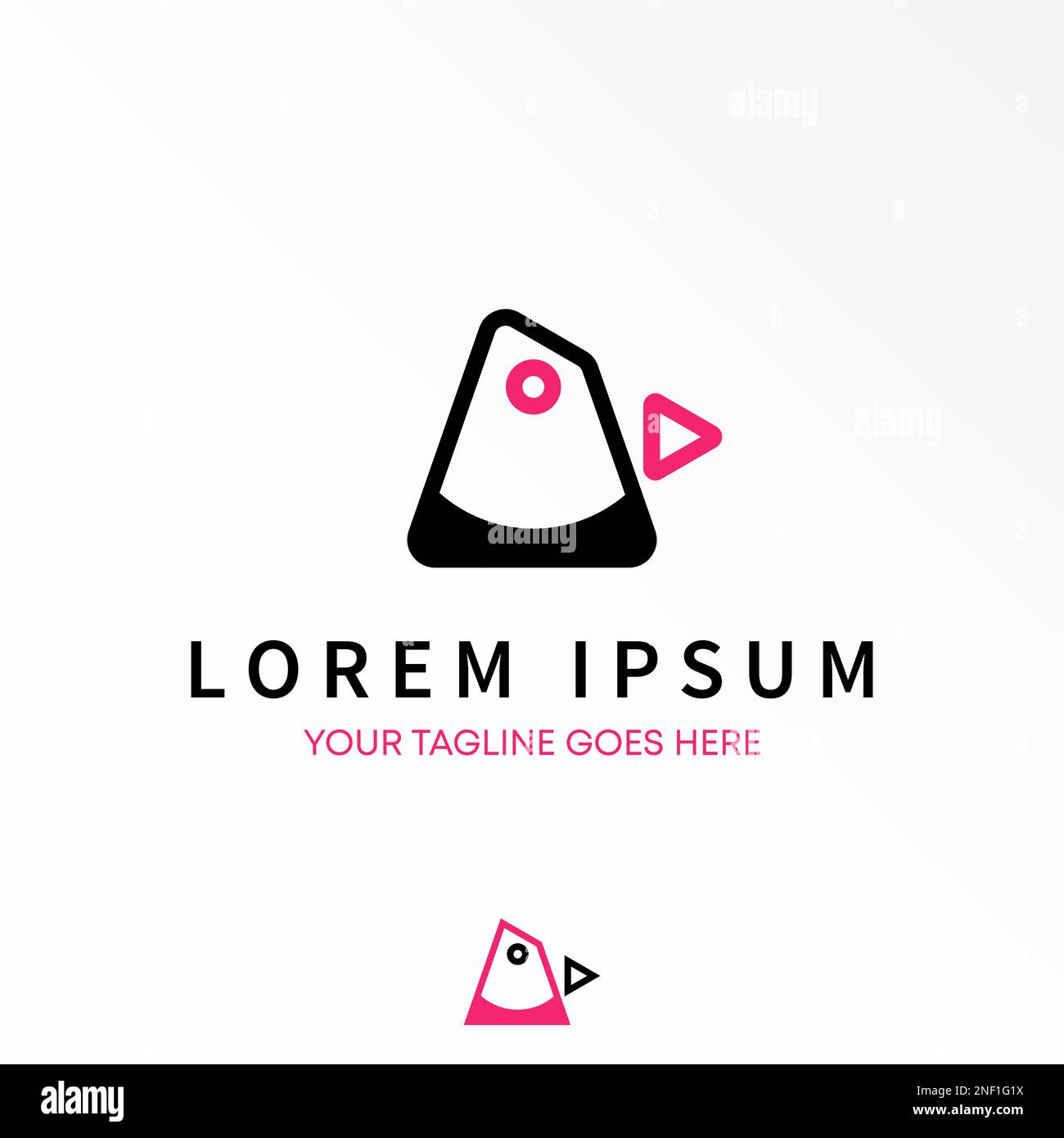 simple and unique line pigeon head with play icon image graphic logo design abstract concept ...