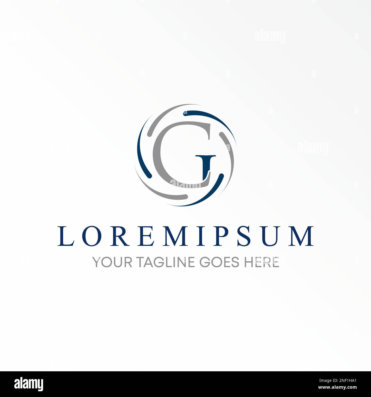 Letter G serif font with swoosh around or circle line image graphic icon logo design abstract ...