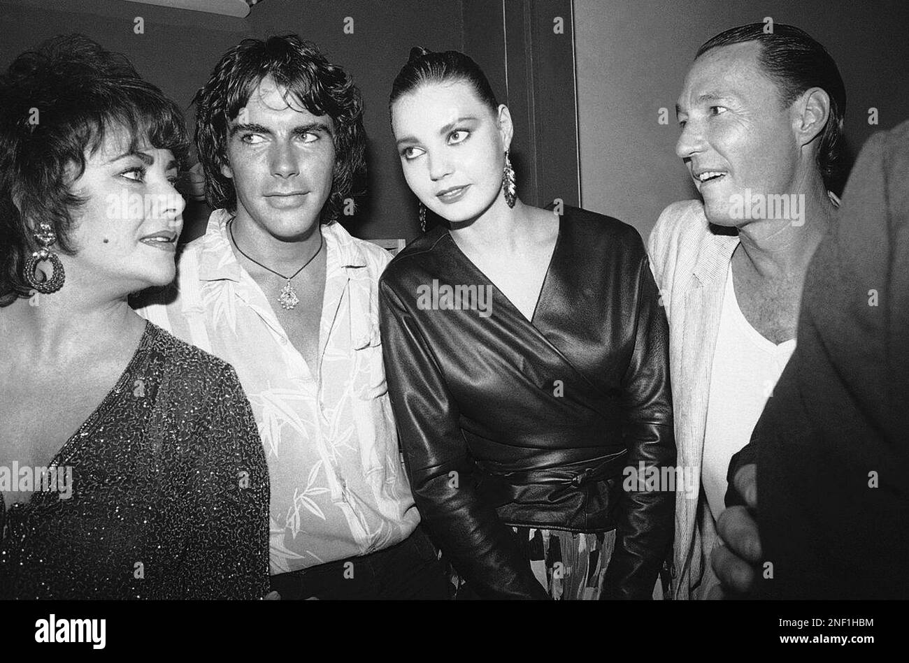 Elizabeth Taylor, her daughter Maria Burton and son Michael Wilder at ...