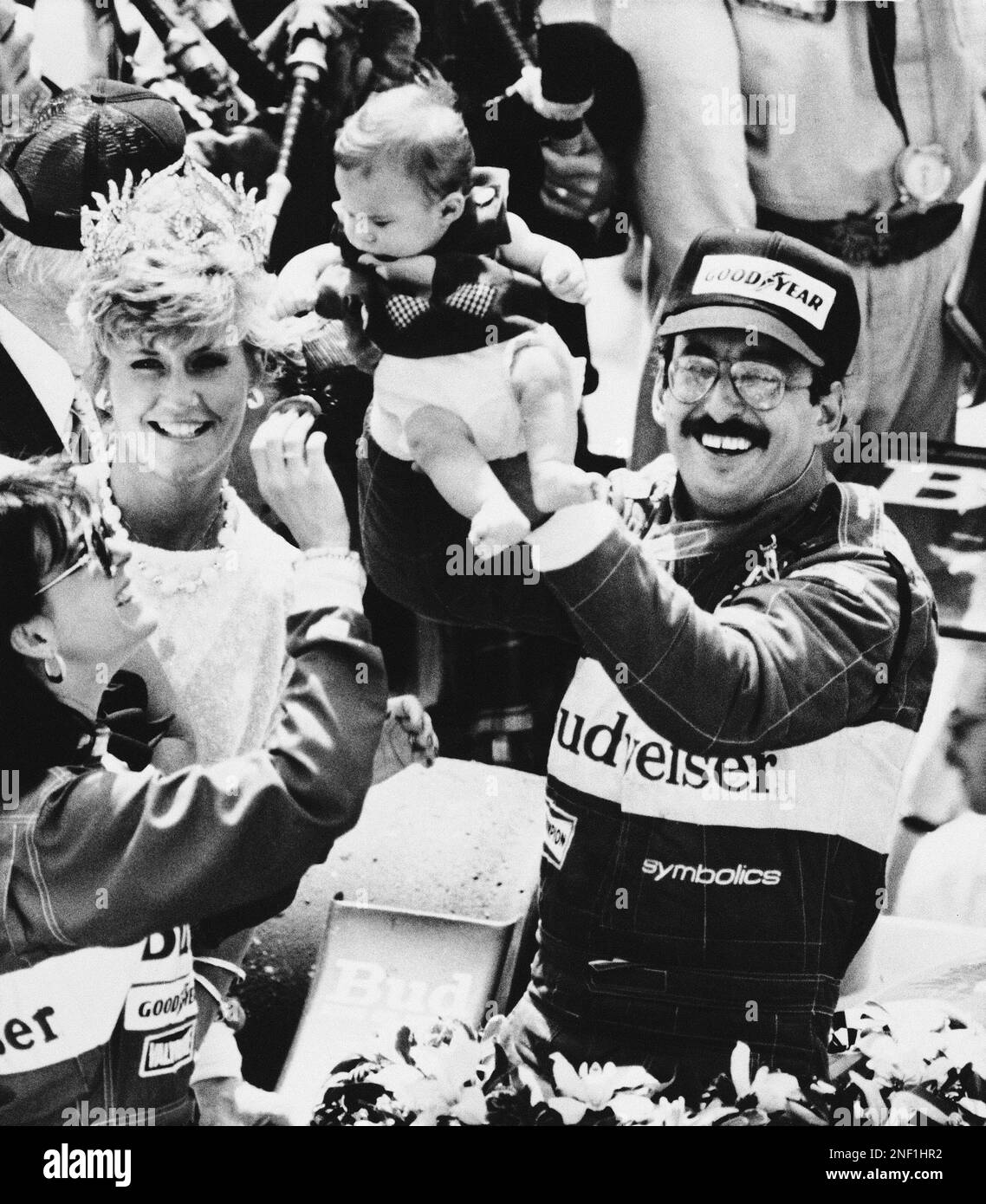 Bobby Rahal hoists his five-month-old daughter Michaela aloft in ...