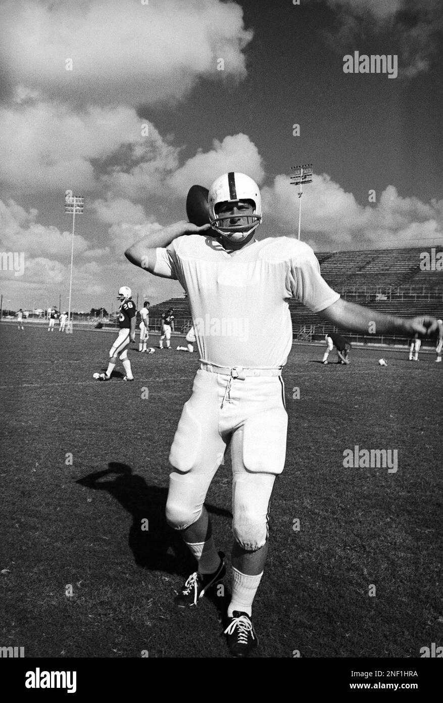 Shown in photo is quarterback Jerry Tagge of Nebraska in practice ...